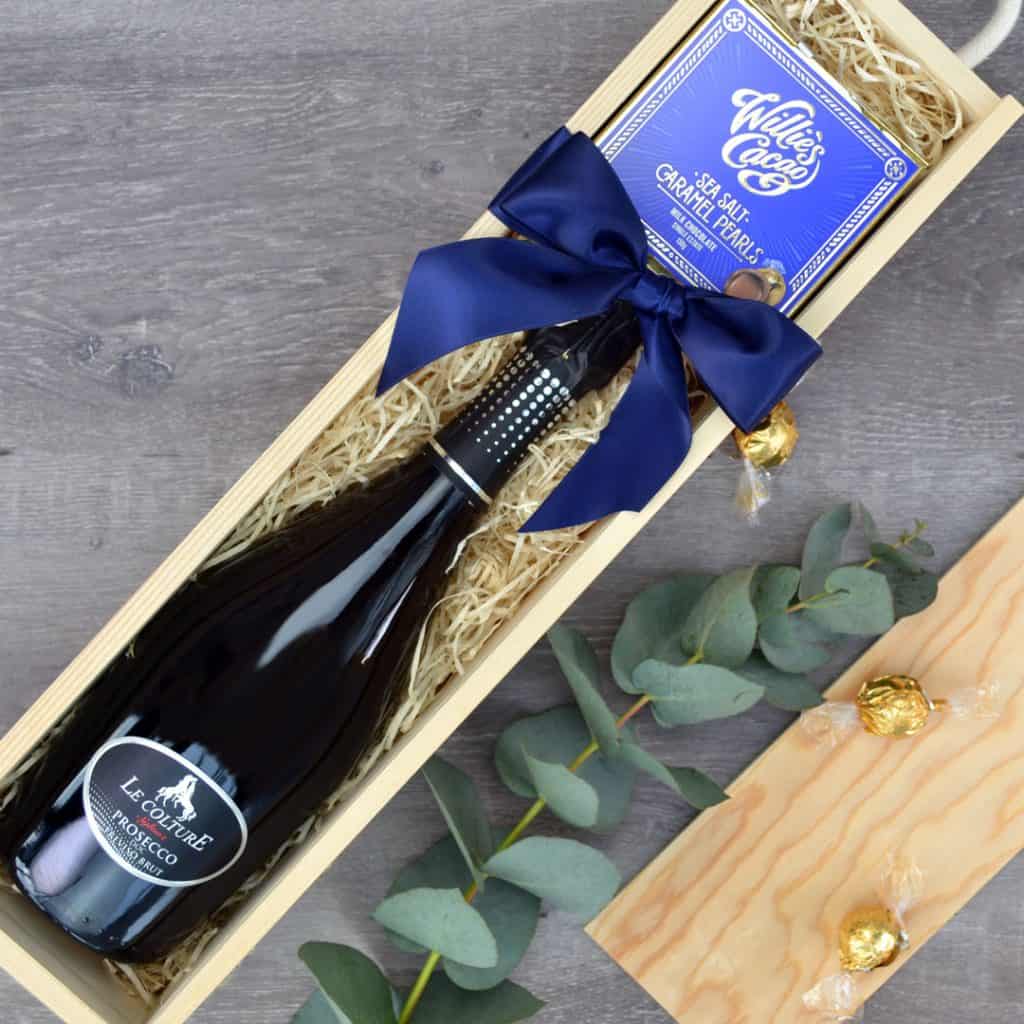 Prosecco & Chocolate Box | The Brinkburn | Heather and Bale